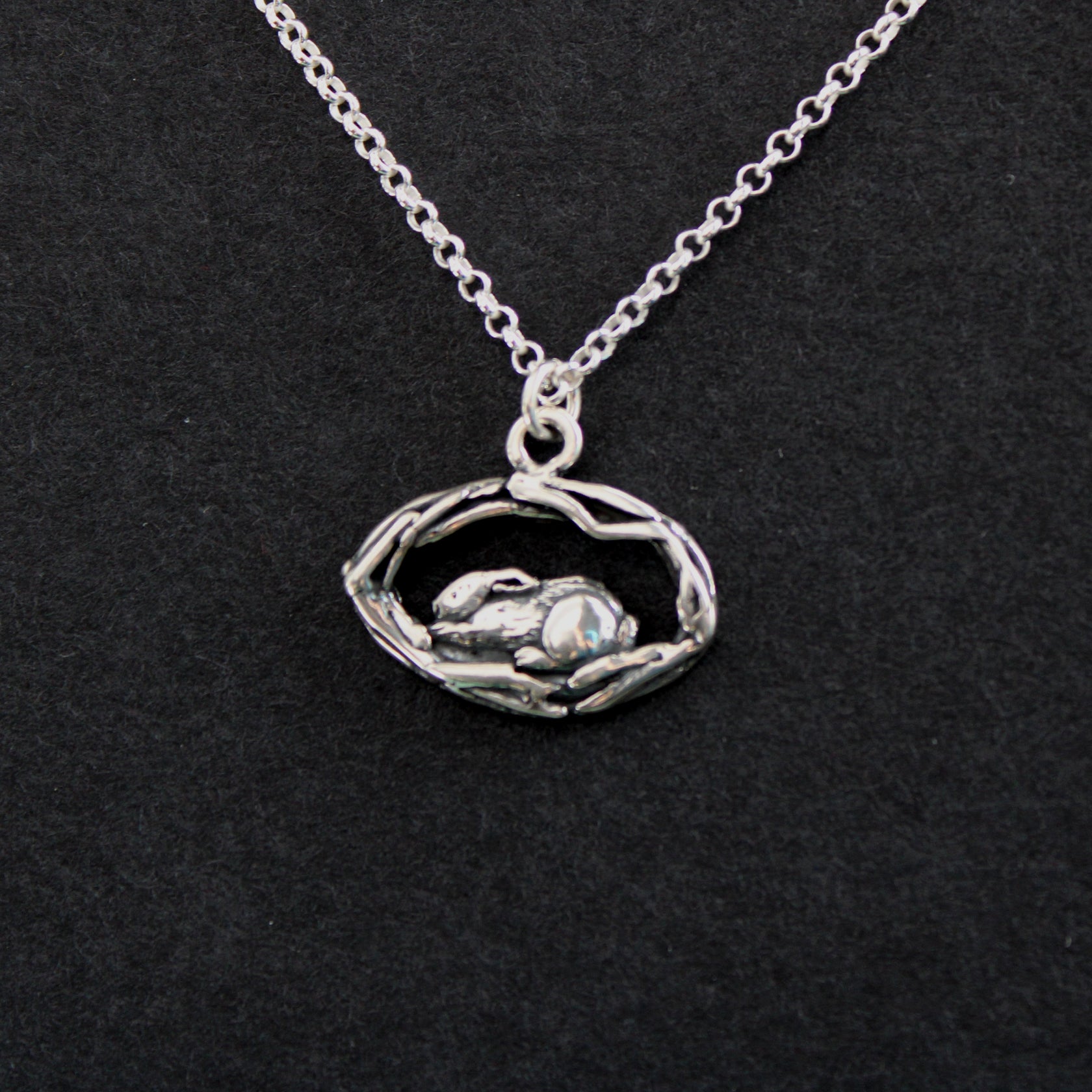 Rabbit Burrow Necklace in Sterling Silver – Silver Bramble Jewelry