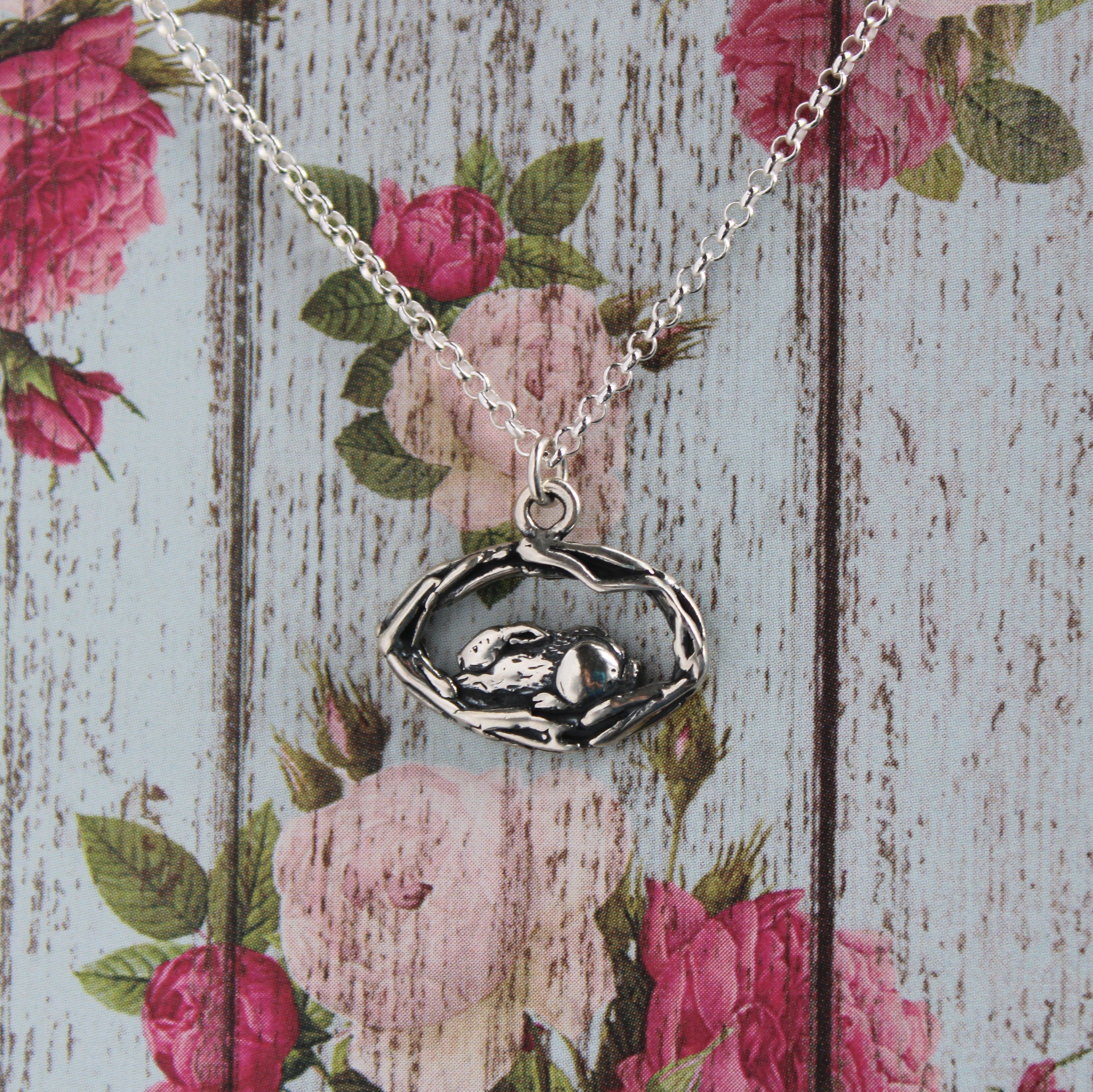 Rabbit Burrow Necklace in Sterling Silver – Silver Bramble Jewelry