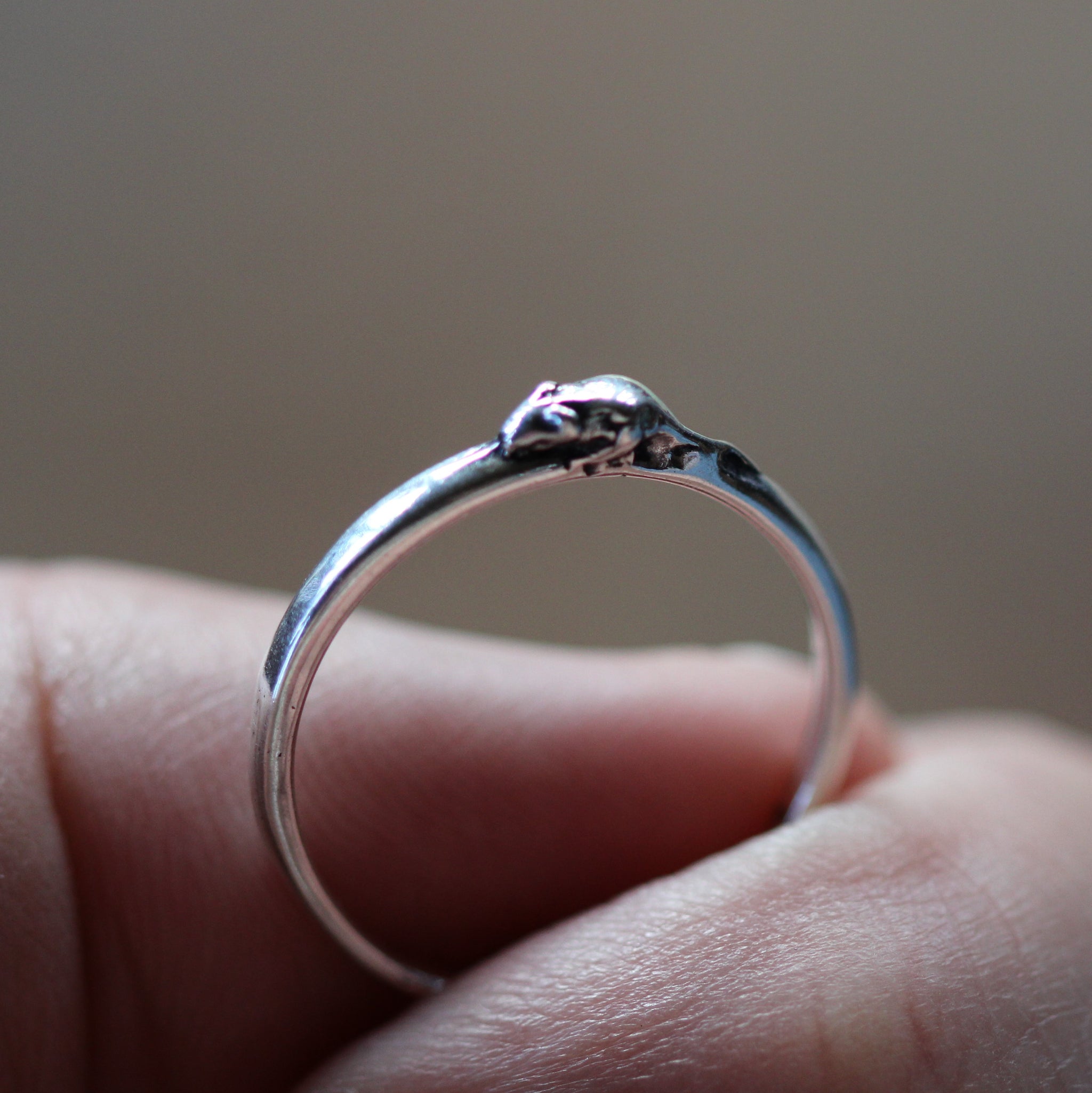 Mouse Stackable Sterling Silver Ring – Silver Bramble Jewelry