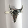 Bison Skull Ring – Silver Bramble Jewelry