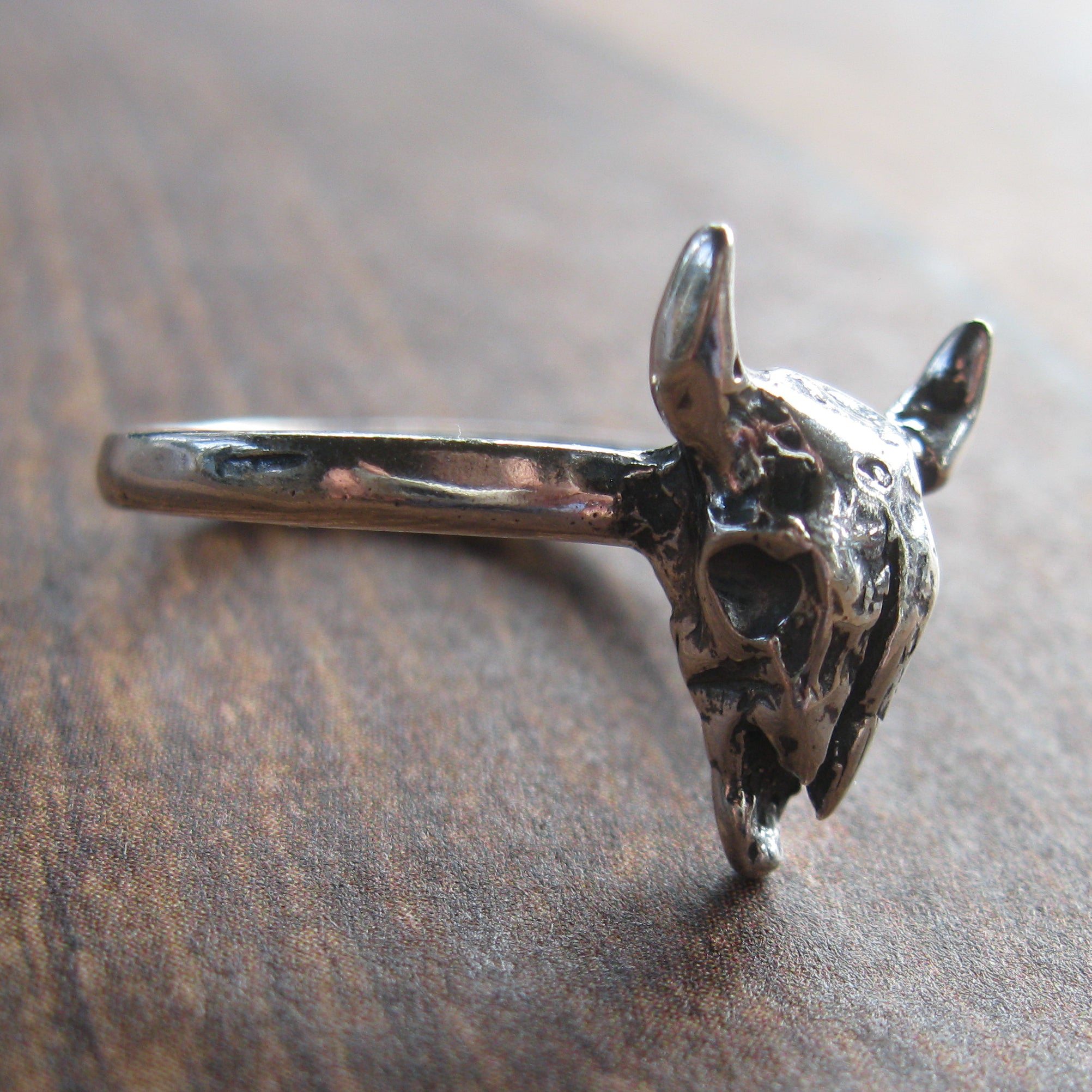 Bison Skull Ring – Silver Bramble Jewelry