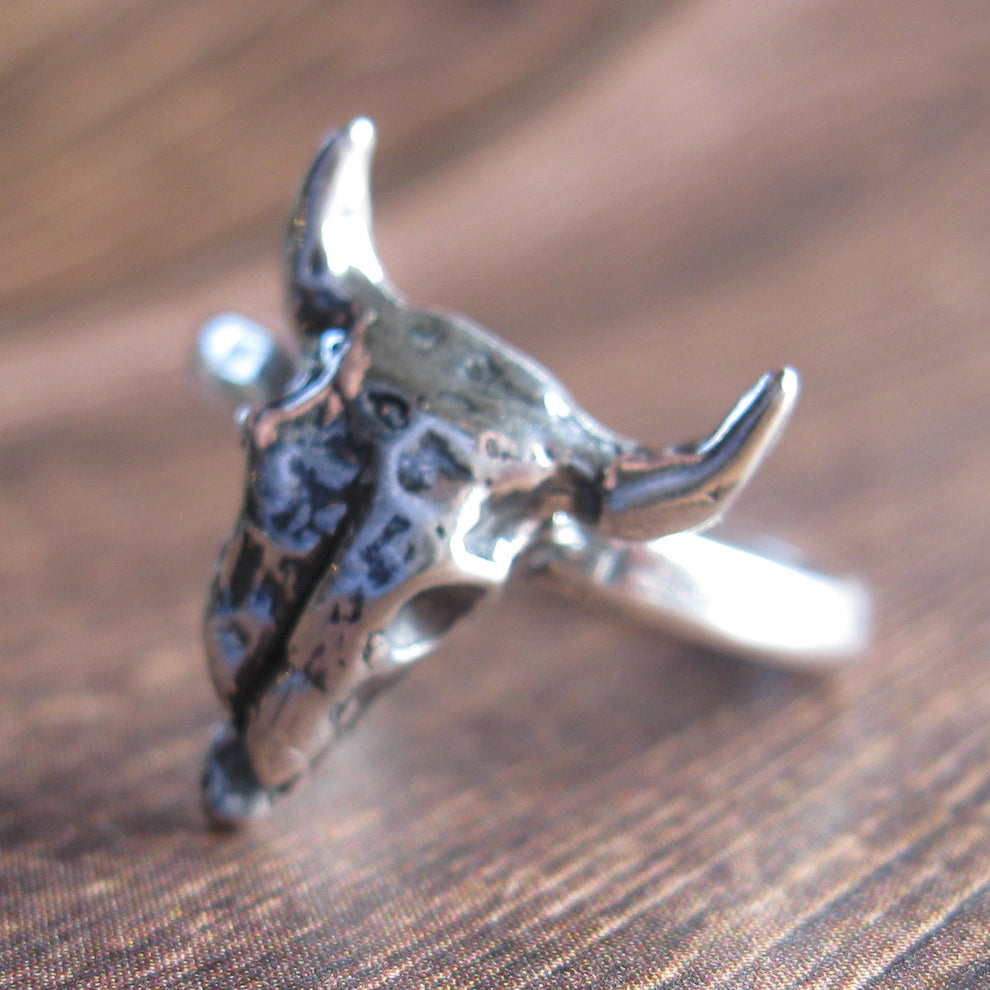 Bison Skull Ring – Silver Bramble Jewelry
